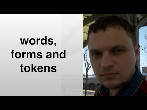 Words, their forms and tokens.