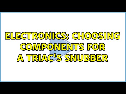 Electronics: Choosing components for a triac's snubber