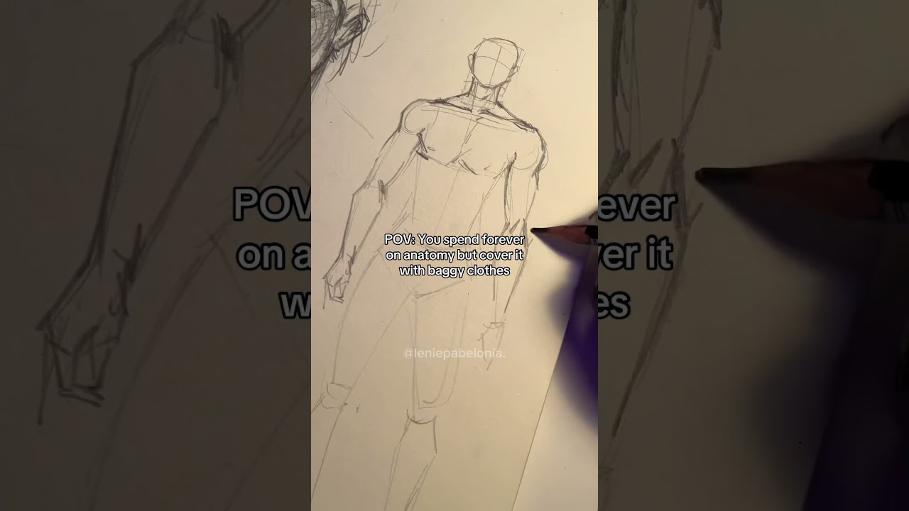 POV: You spend forever on anatomy but cover it with baggy clothes  #leniepabelonia #art