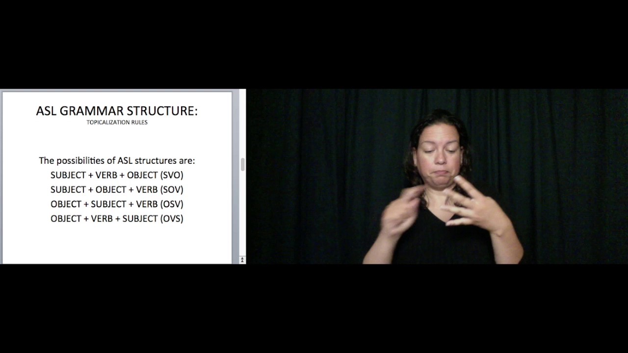 UNIT 3: ASL GRAMMAR STRUCTURE