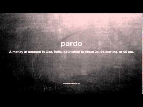 What does pardo mean