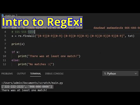 RegEx in Python - Intro to Regular Expressions
