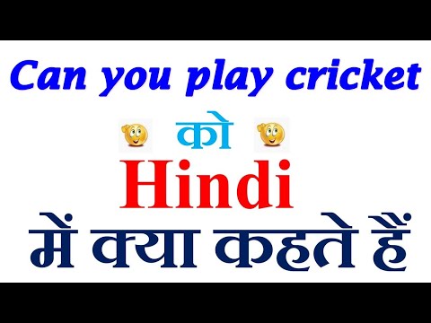 Can you play cricket meaning in hindi | Can you play cricket ka matlab kya hota hai