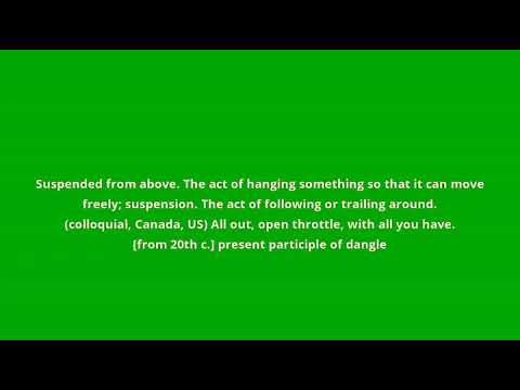 what is the meaning of dangling