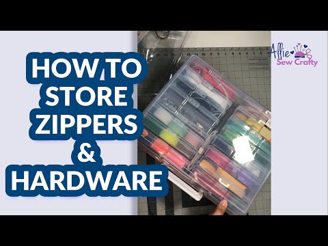 How to Store Zippers and Handbag Hardware in your Sewing Room