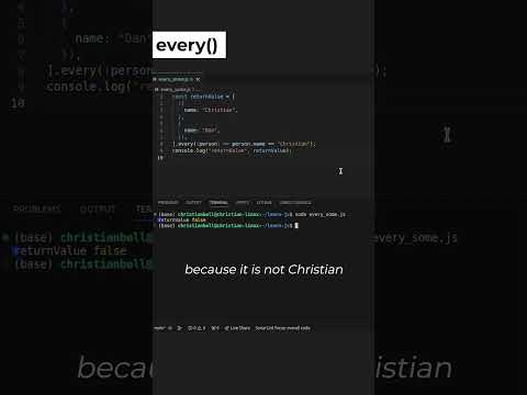 JavaScript Array Methods - every() some()
