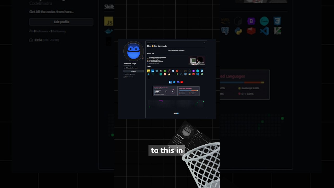 Make your github profile look awesome in minutes