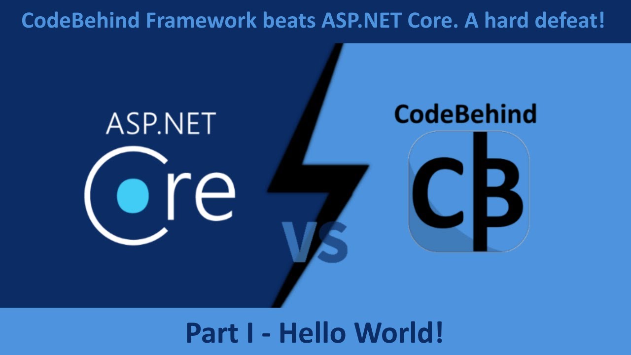CodeBehind Framework beats ASP.NET Core. A hard defeat! Part I - Hello World!