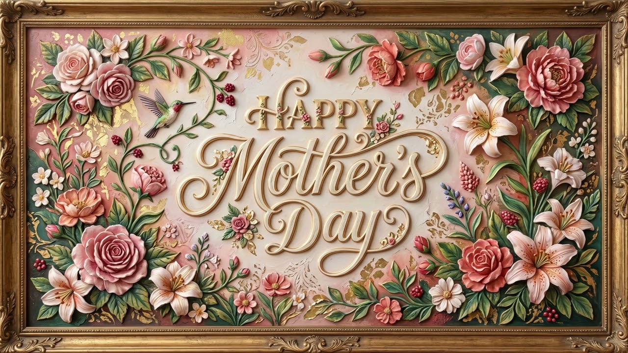 Happy Mother's Day Frame TV Art | Vintage Floral Screensaver Background For Your TV🌹💝