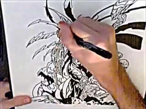 How to ink comic books. The Darkness inked