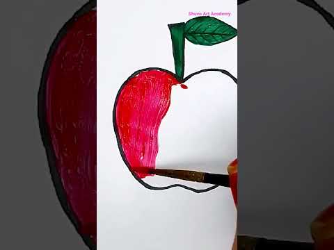 🍎How to draw Apple from 5/easy Apple drawing#shorts #shortaday #youtubeshorts #apple #drawing #art