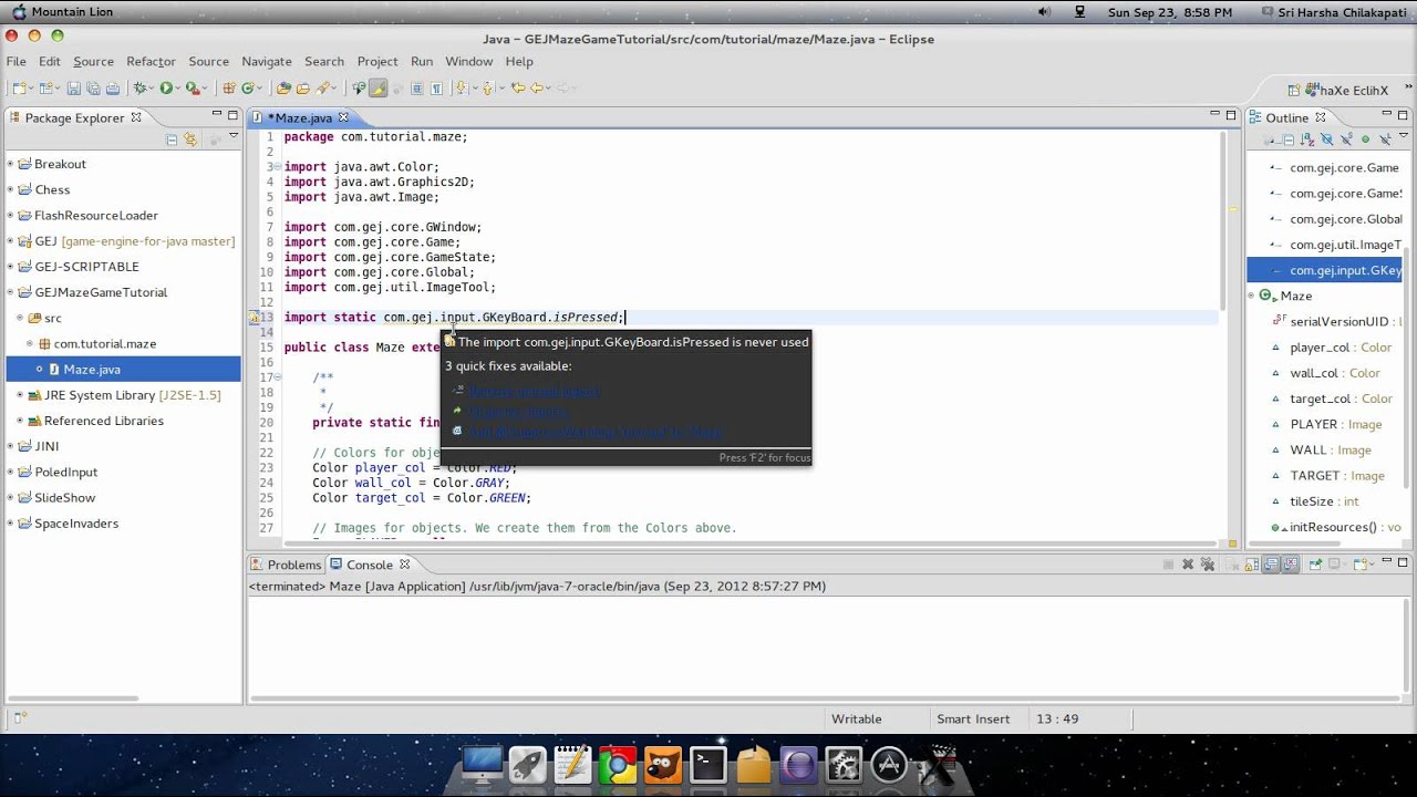A Simple Maze Game tutorial for GEJ - Part 1