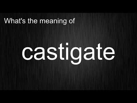 What's the meaning of "castigate", How to pronounce castigate?