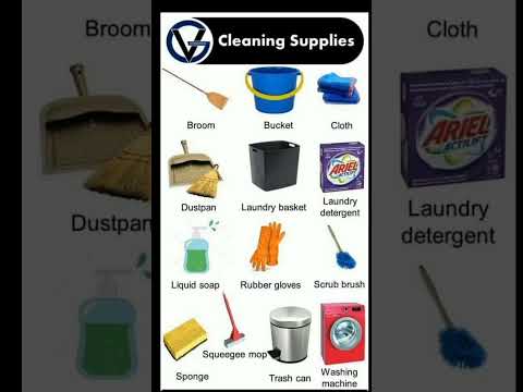 10 Essential English Words for Daily Conversation | House Cleaning Tool Vocabulary #shorts