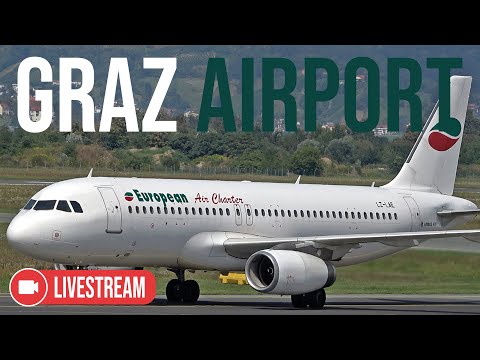 24/7 Live Stream (Pre-Recorded) | Continuous Plane Spotting from Graz Airport in Austria