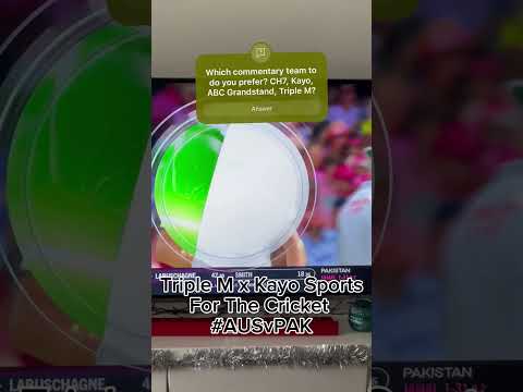 SCG Test: Synced Triple M Radio Audio with Kayo Sports Vision! #cricket #AUSvPAK #triplem #kayo