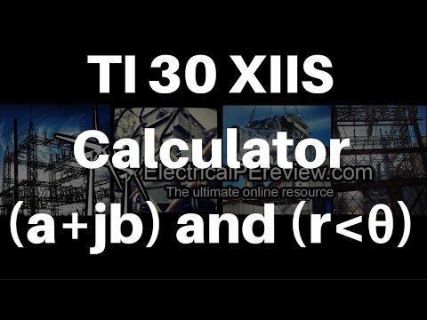 Calculator TI30XIIS Rectagular, Polar, Complex Numbers Example NCEES Electrical PE
