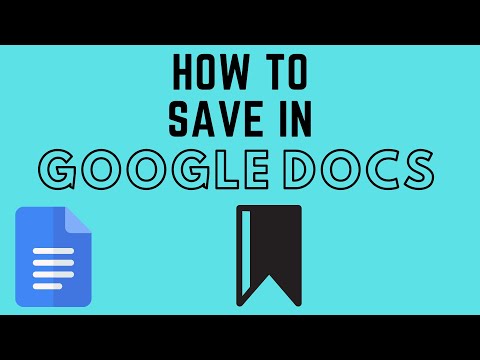 How to Save in Google Docs