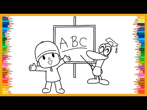 🎨Coloring Pocoyo & Pato Education | Art For Kids, Easy Coloring, Drawing & Painting