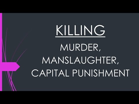 Killing in the Bible: Murder, Manslaughter, and Capital Punishment
