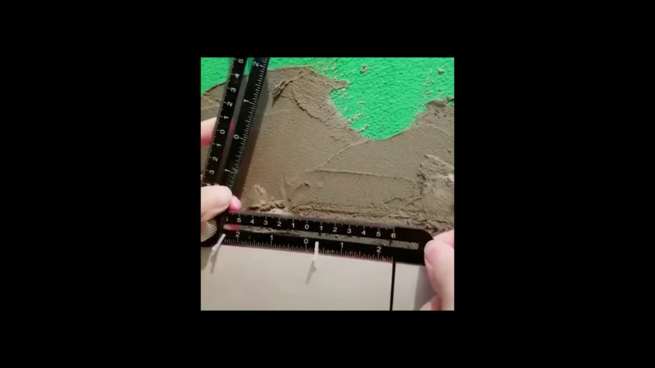 Multi Angle Tool Six Sided Universal Ruler Tile Hole Measure Aluminum Alloy Ruler   Full Metal Drill