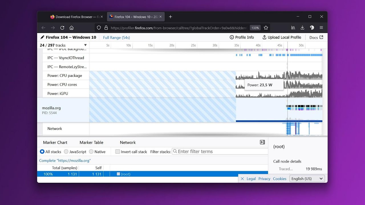 How to use the Firefox Profiler to analyze the power usage of a website | New feature in version 104