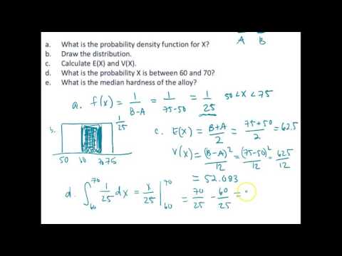 How to Calculate values for a random variable from a Uniform Distribution - Alloy example