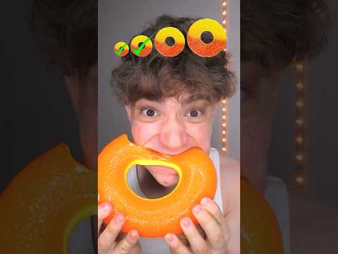 Spicy Family Giant Gummy Peach Ring Challenge! π€€