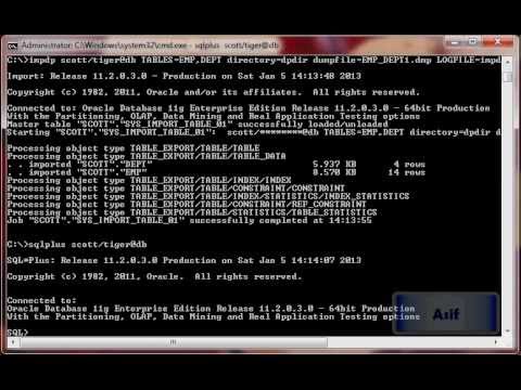 Oracle Data Export and Import using DataPump expdp and impdp
