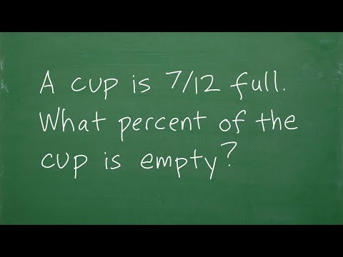 A cup is 7/12 full – what percent of the cup is empty?