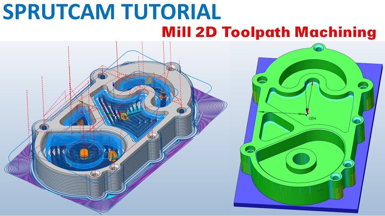 SprutCAM Tutorial #206 | SprutCAM Mill 2D Toolpath