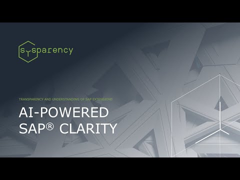2 minutes introduction to Sysparency's AI based SAP documentation and specification