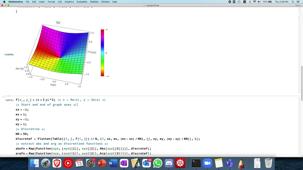 Visualising Complex Functions using Mathematica | Plot3D, ListPlot3D, ColorFunction, Hue