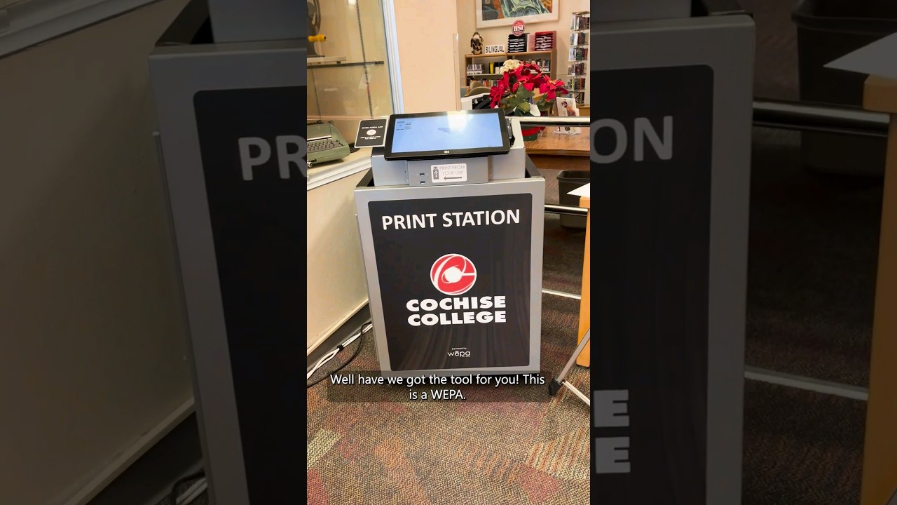 How to Print your Essays using the WEPA Print Station #cochisecollege