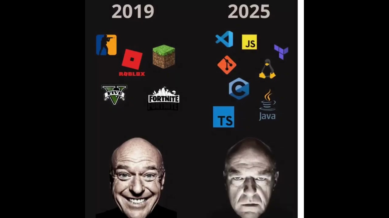 From Gaming to GitHub: The 2019 to 2025 Dev Evolution 💀😂