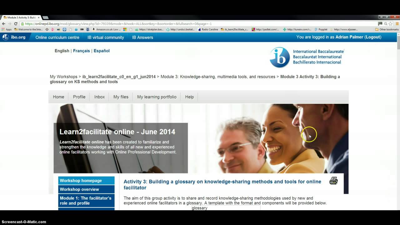How to export the glossary to pdf
