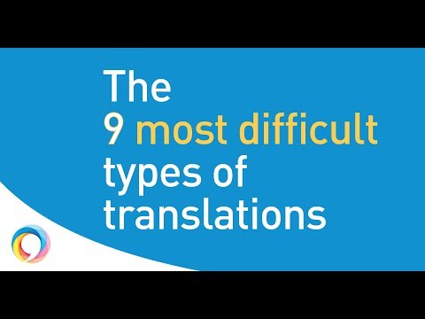 9 exceptionally specialised types of translation