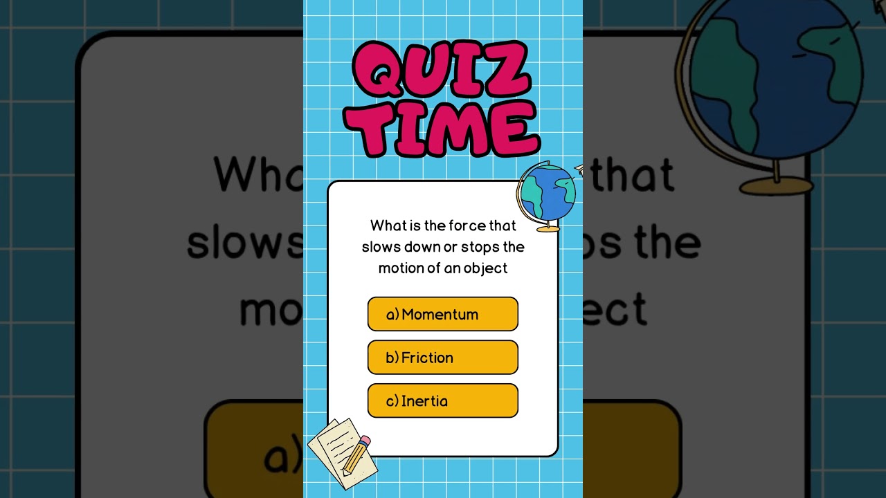 Blue and Colorful Illustrative Animated Quiz Time Mobile Video