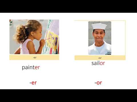 suffixes er and or