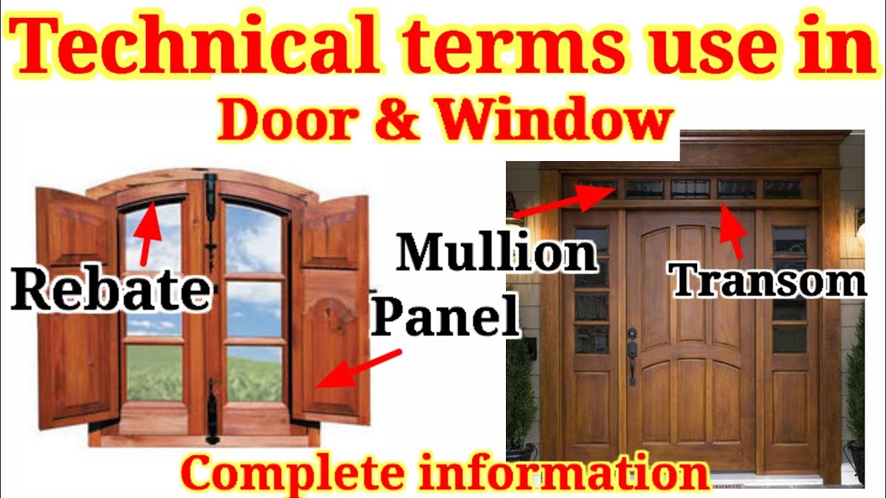 Technical term use in door and windows