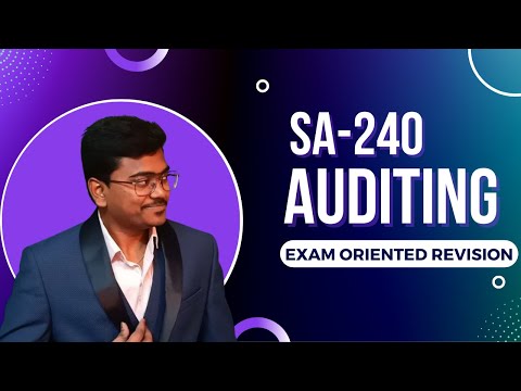 SA 240-Auditors Responsibility relating to fraud || CA Final & Intermediate auditing Standards