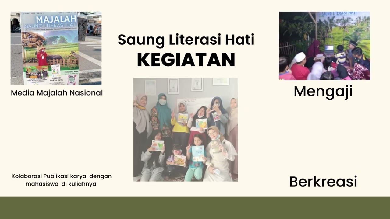 PROFILE TBM SAUNG LITERASI HATI  FORUM TBM KAB BANDUNG