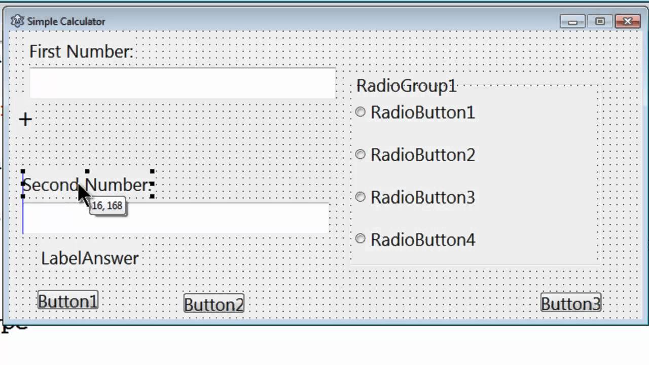 Free Pascal App Tutorial 5 - Simple Calculator Part 1 - Form Setup - Lazarus