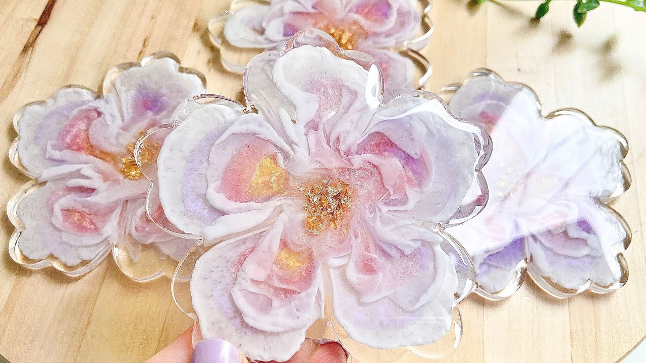 Gorgeous 3D Flower Resin Coaster Tutorial