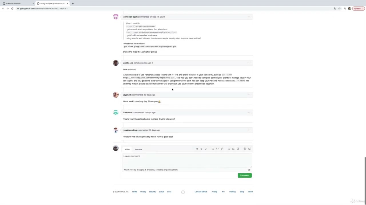 Creating Github Gists