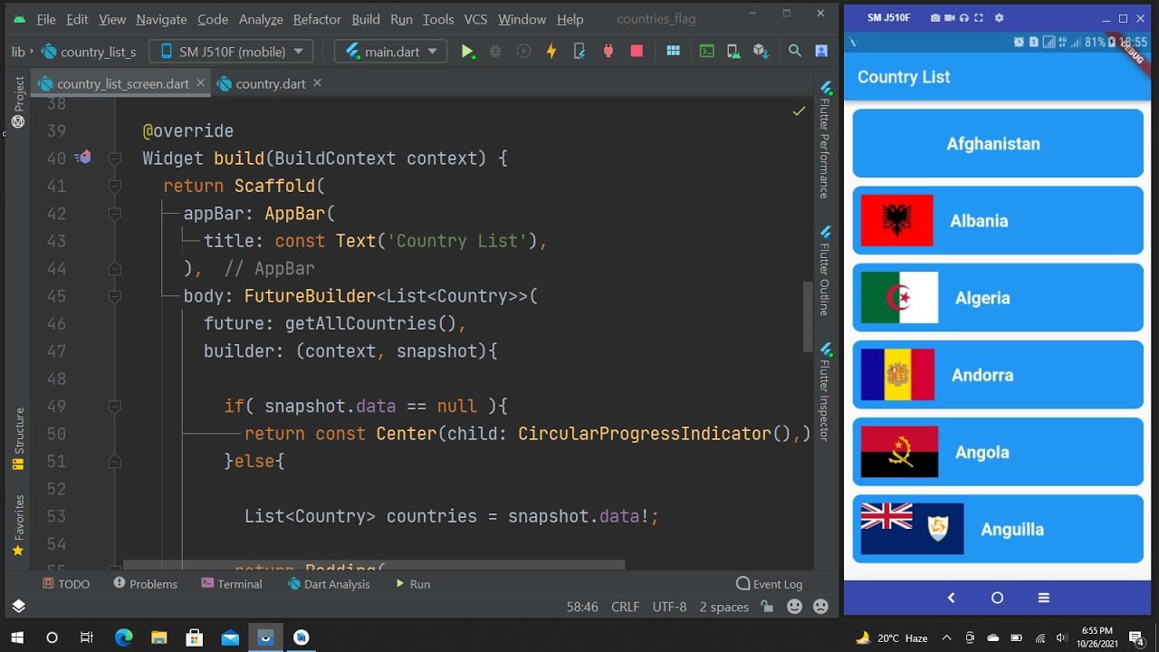 1. FutureBuilder - Load JSON data from API into ListView.builder