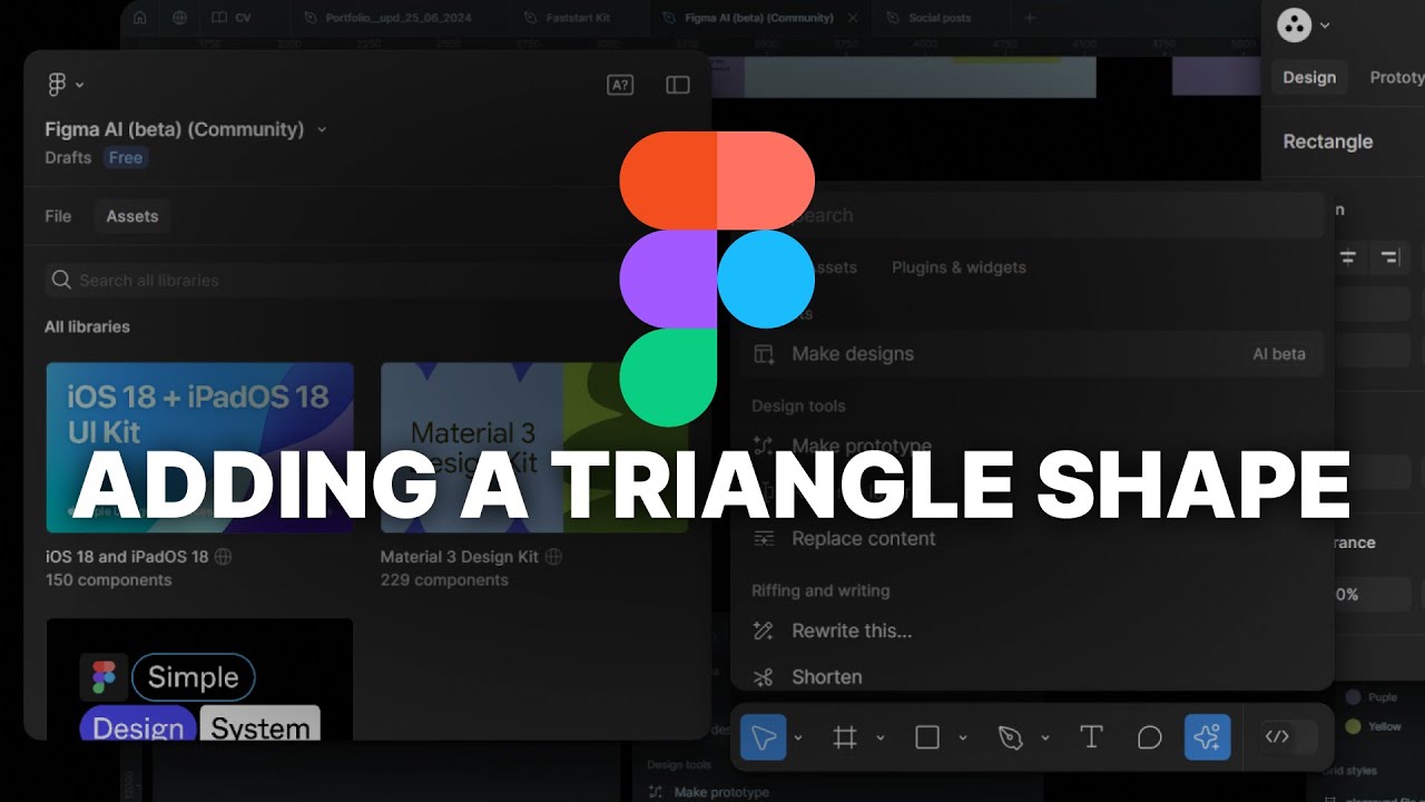 Adding a Triangle shape in Figma Simple