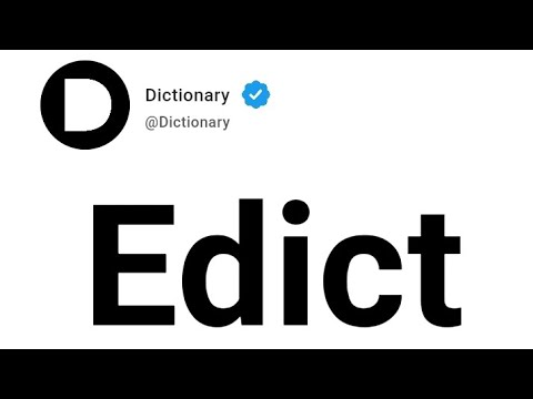 Edict Meaning In English