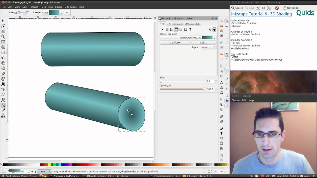 Inkscape Tutorial 6 - 3D Shading