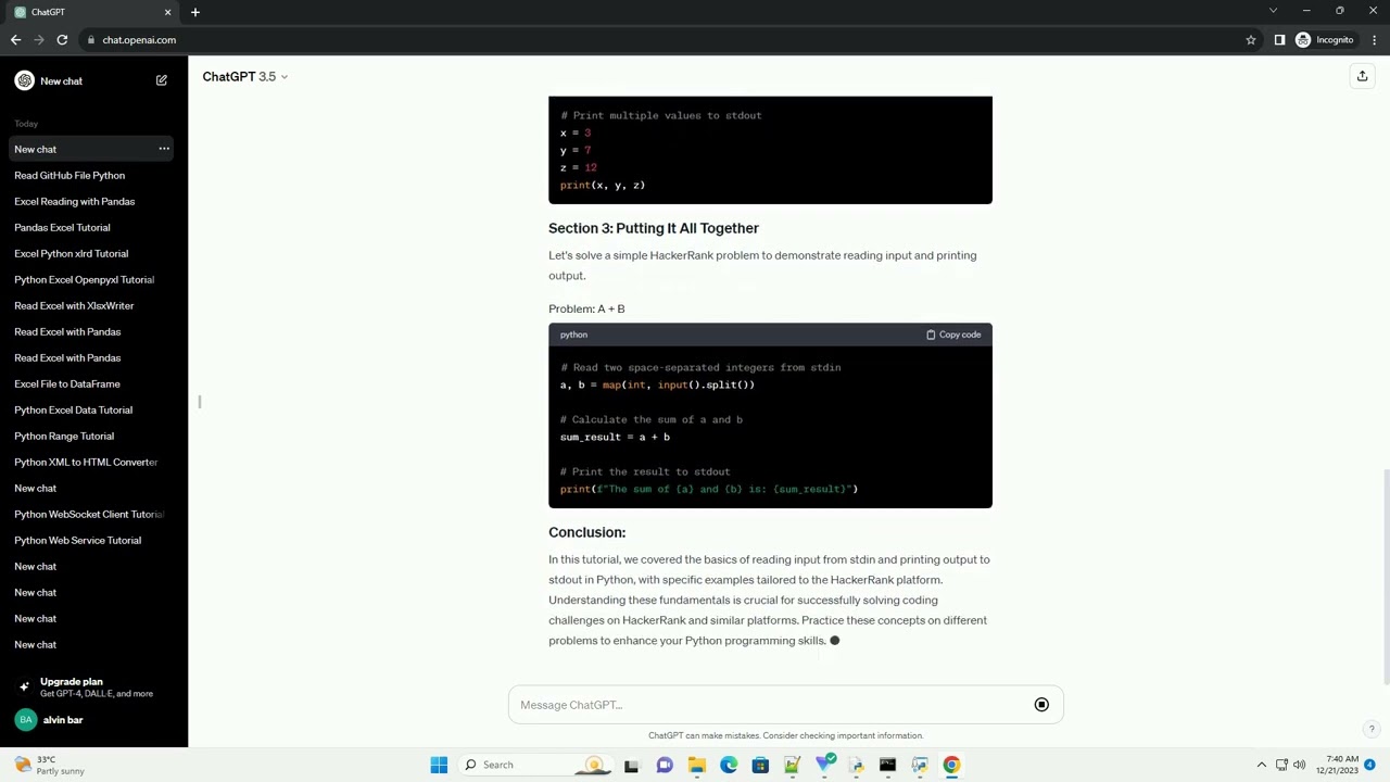 read input from stdin print output to stdout python hackerrank